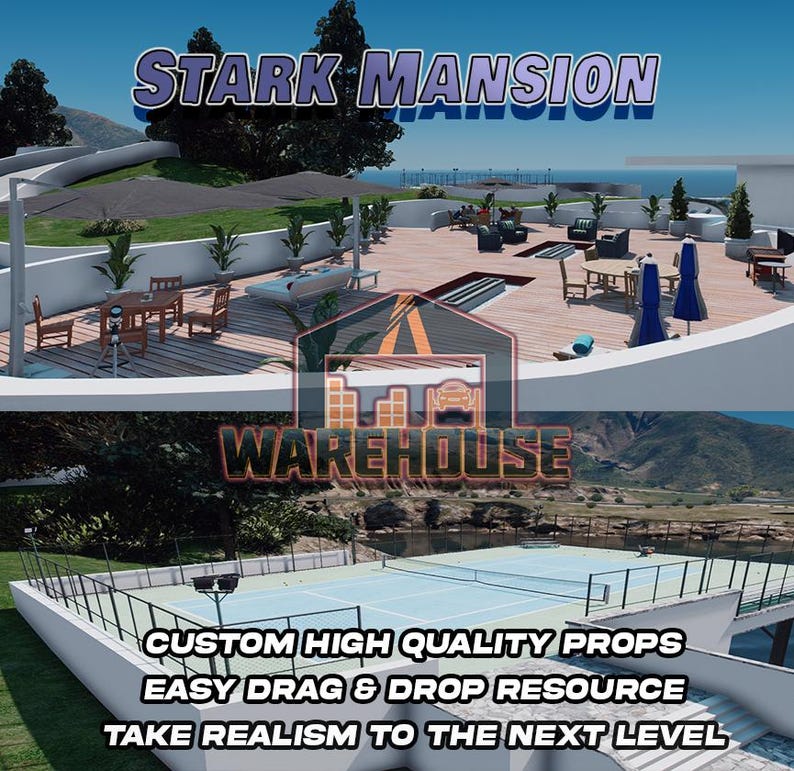 GTA V: Stark Mansion | Custom Props | Fivem Ready | Optimized | High ...