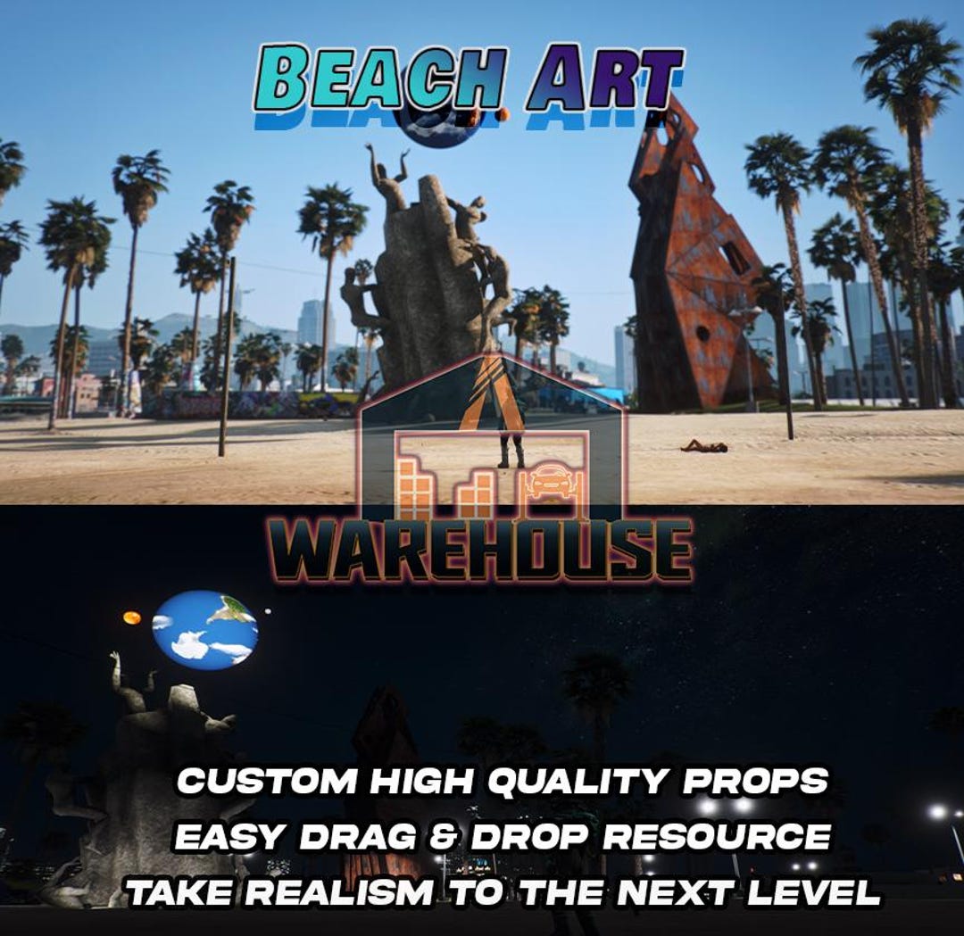 GTA V: Beach Art | Custom Props | Fivem Ready | Optimized | High ...