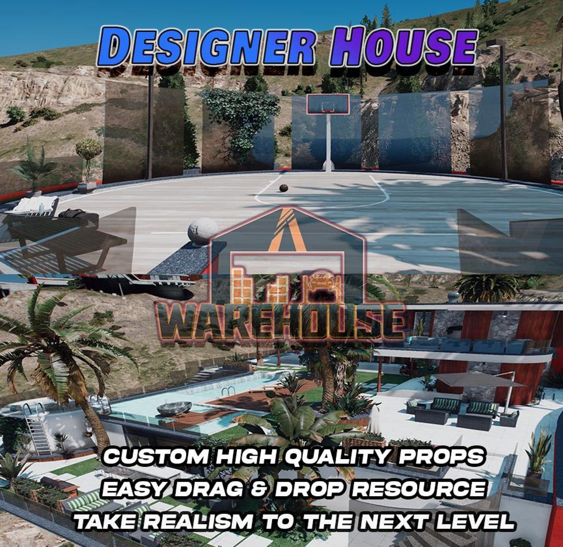 GTA V: Designer House | Custom Props | Fivem Ready | Optimized | High ...