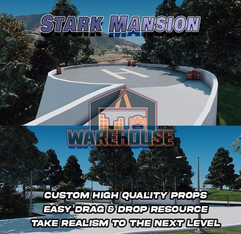 GTA V: Stark Mansion Custom Props Fivem Ready Optimized High Quality ...