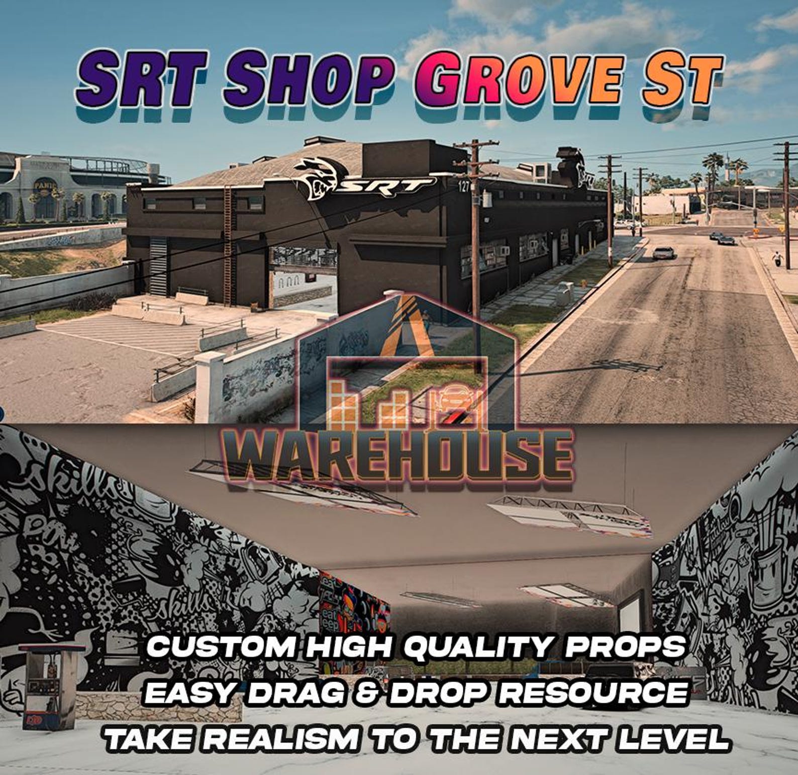 GTA V: SRT Shop Grove St | Custom Props | Fivem Ready | Optimized ...