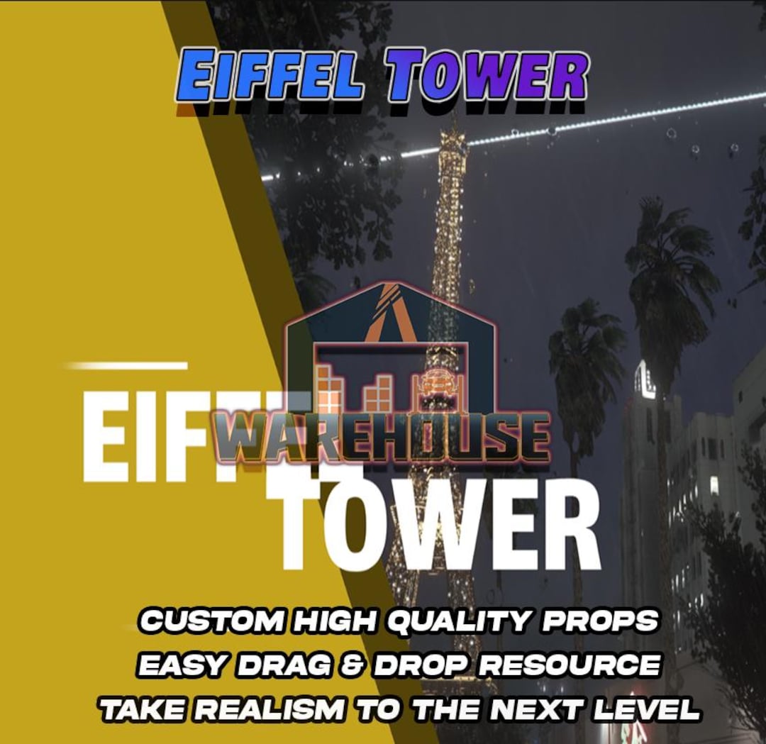 GTA V: Eiffel Tower | Custom Props | Fivem Ready | Optimized | High Quality | Easy Installation ...