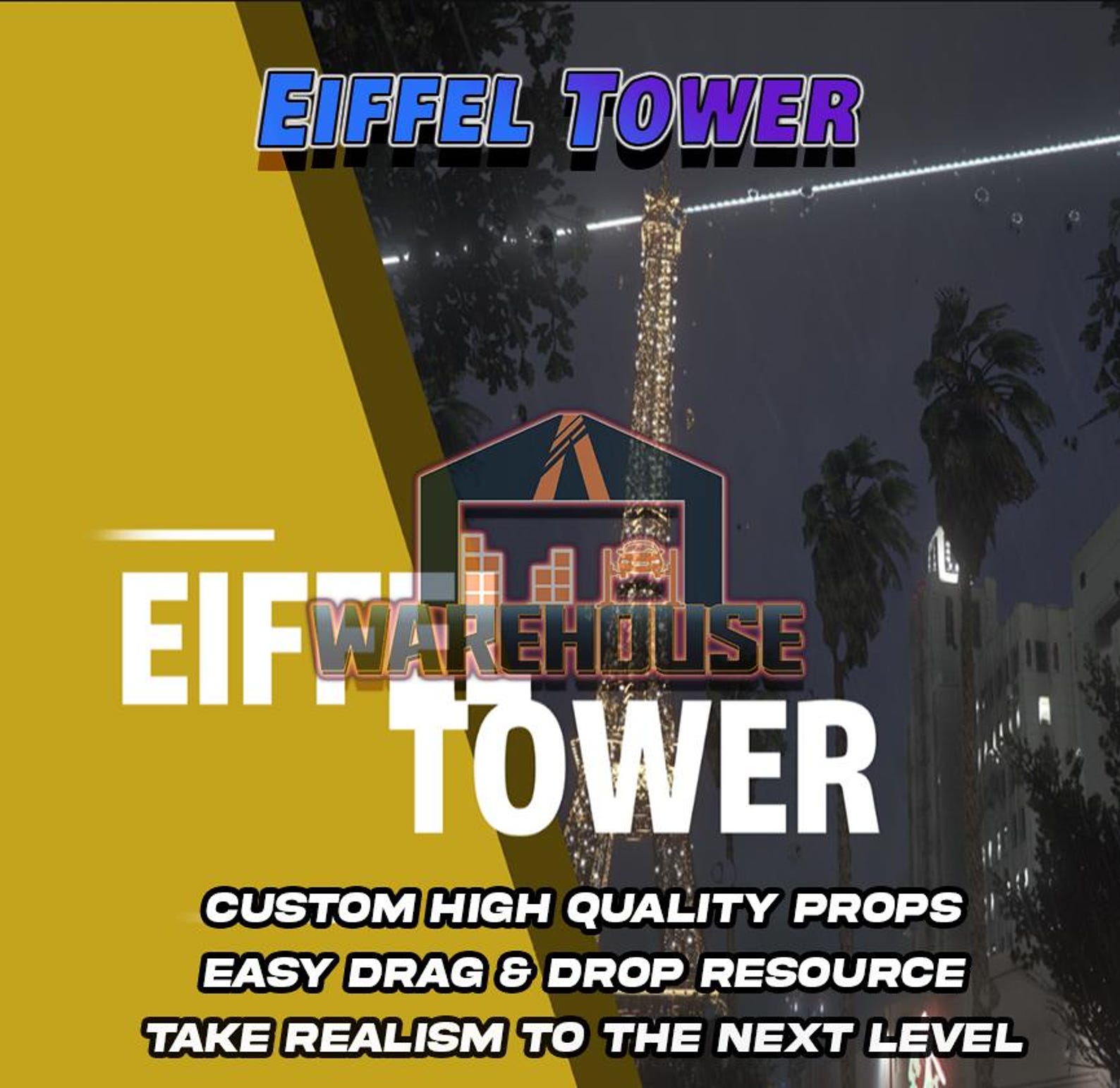 GTA V: Eiffel Tower | Custom Props | Fivem Ready | Optimized | High ...