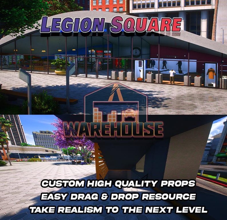 GTA V: Legion Square | Custom Props | Fivem Ready | Optimized | High Quality | Easy Installation ...