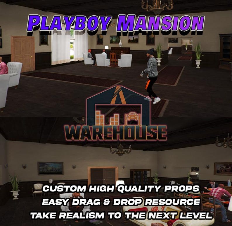 GTA V: Playboy Mansion Custom Props Fivem Ready Optimized High Quality ...