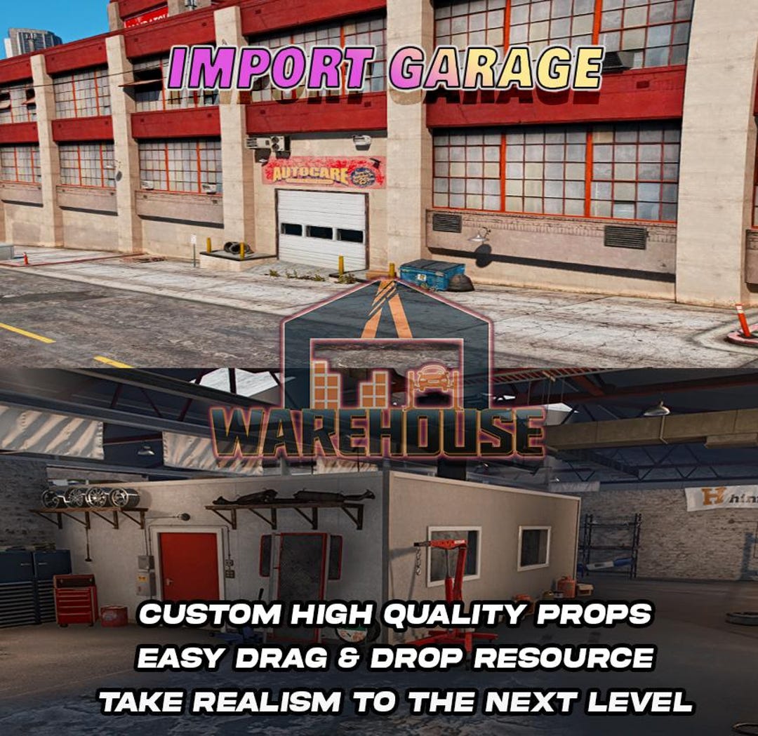 GTA V: Import Garage | Custom Props | Fivem Ready | Optimized | High ...