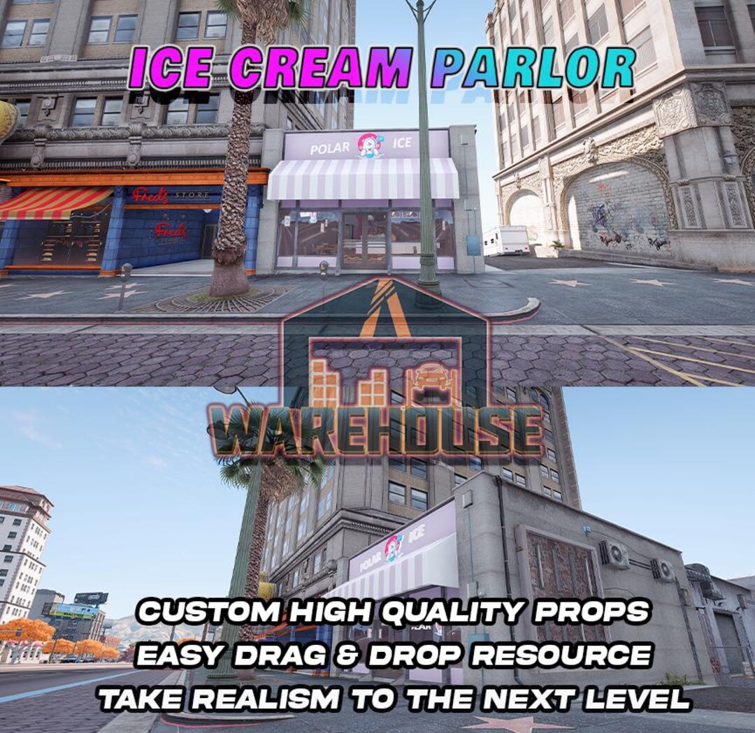 GTA V: Ice Cream Parlor | Custom Props | Fivem Ready | Optimized | High ...