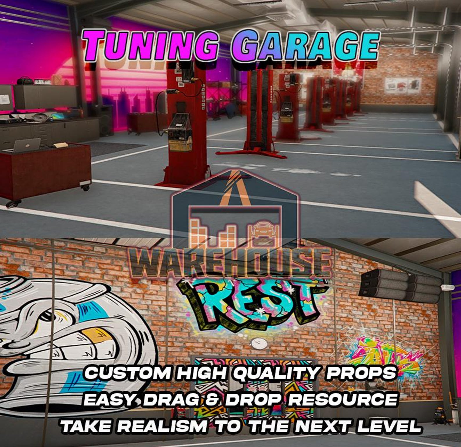 GTA V: Tuning Garage | Custom Props | Fivem Ready | Optimized | High ...
