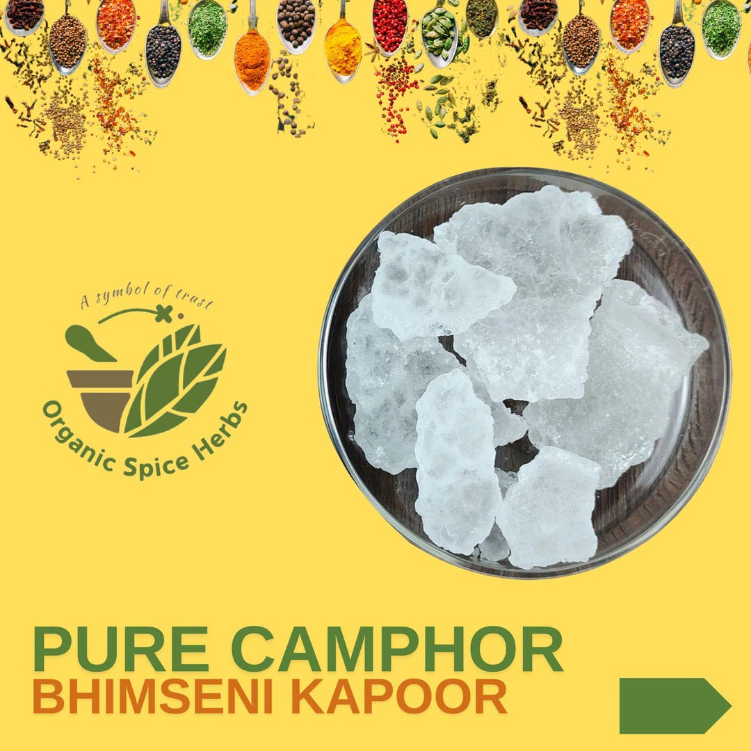 Bhimseni Camphor, Camphor Powder, Bhimseni Camphor for Pooja ...