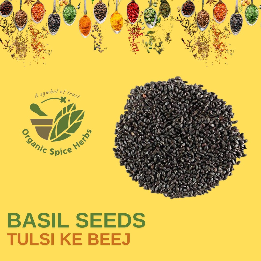 Basil Seeds, Tulsi Ke Beej, Organic Basil Powder, Natural Basil Powder ...