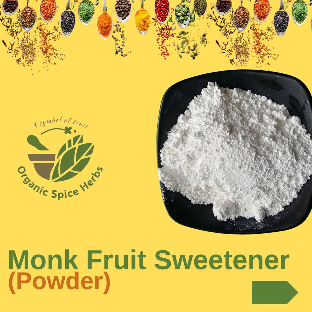 Monk Fruit Sweetener, Organic Sugar Substitute W. Erythritol, Granules ...