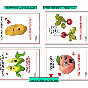 8 Funny Kids Valentine's Day Cards, Teacher Valentine, Classroom ...