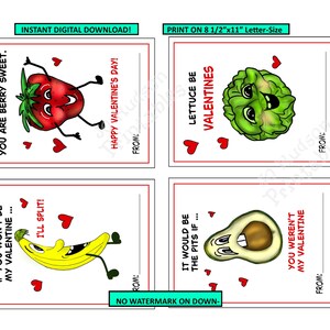 8 Funny Kids Valentine's Day Cards, Teacher Valentine, Classroom ...