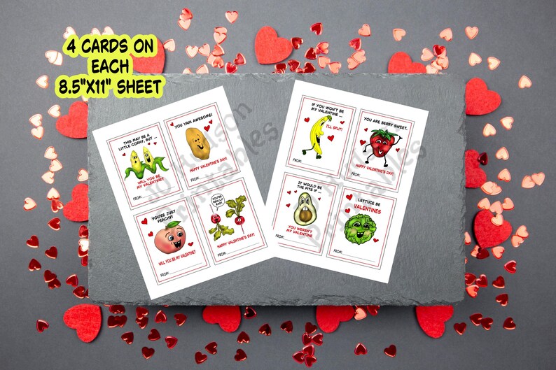 8 Funny Kids Valentine's Day Cards, Teacher Valentine, Classroom ...