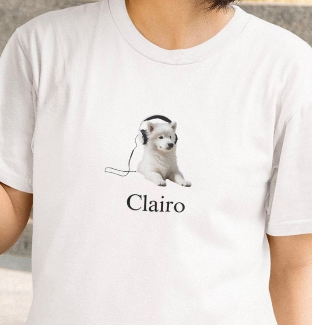 Clairo Heavyweight Cotton Unisex Tee Clairo T Shirt Samoyed Dog Clairo ...