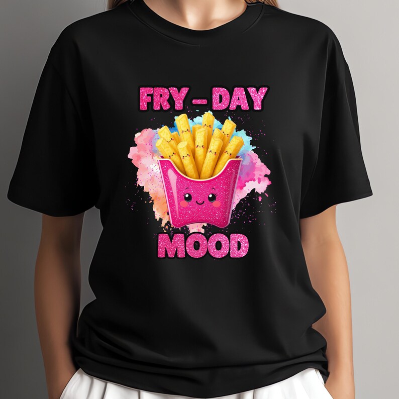 Cute French Fries PNG | Kawaii Food Clipart | Glitter Pink Fry Box ...