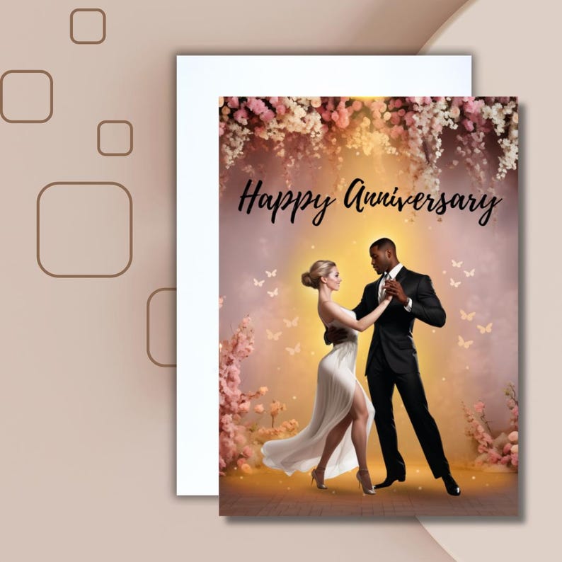 Interracial Couple Anniversary Card | African American Greeting Cards ...
