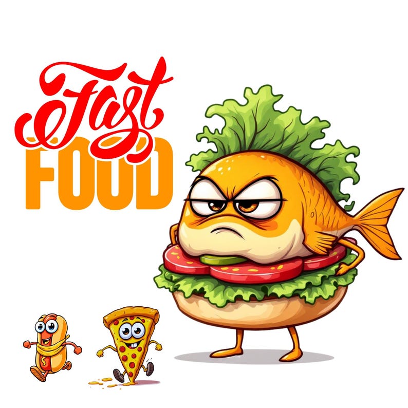 Funny Food Clipart Bundle | Cartoon Foods With Eyes PNG | 50 Quirky ...
