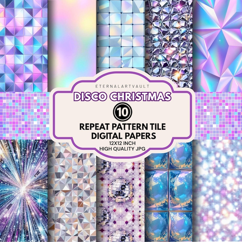 Purple Disco Tiles - Etsy