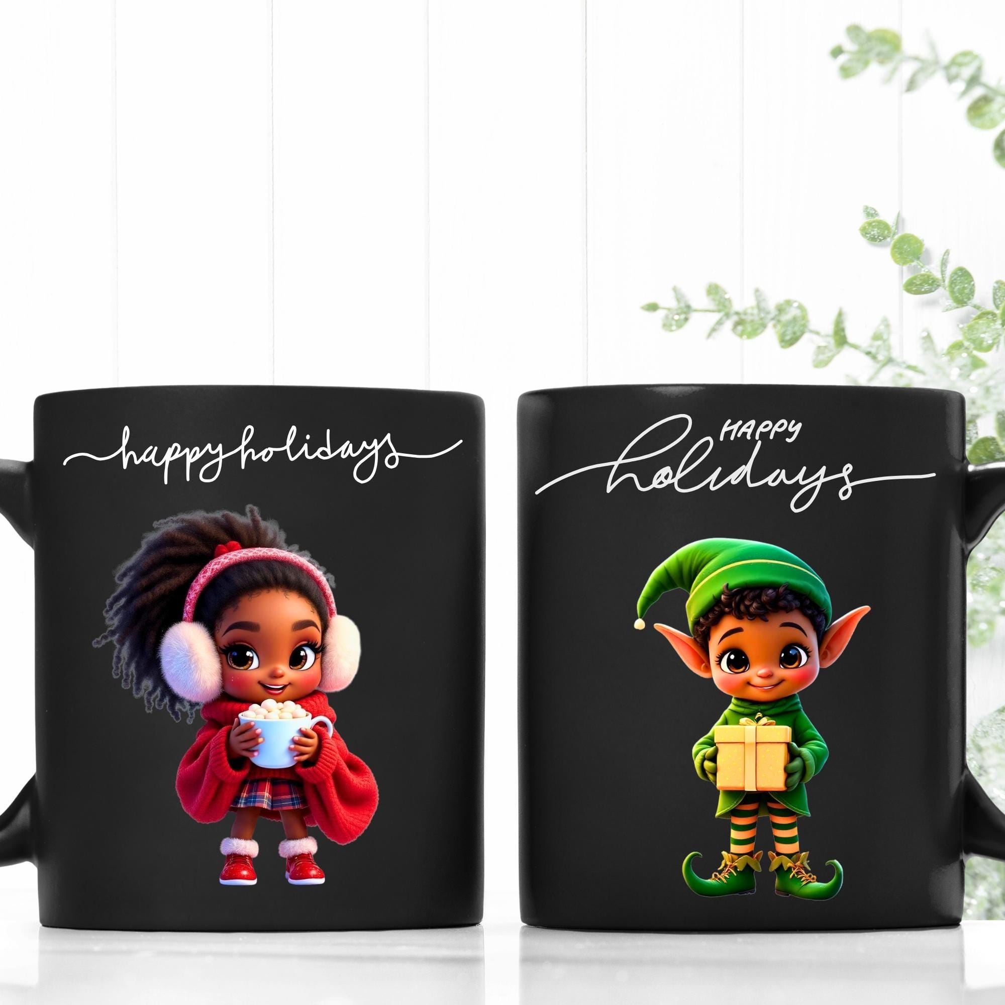 Christmas Kids Clipart PNG | African American Children | Holiday Kids ...