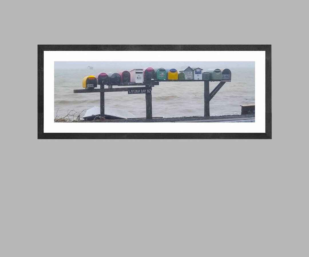 Seaside Letter Boxes on a Rainy Day, Post Boxes, Mail Boxes, Postal ...