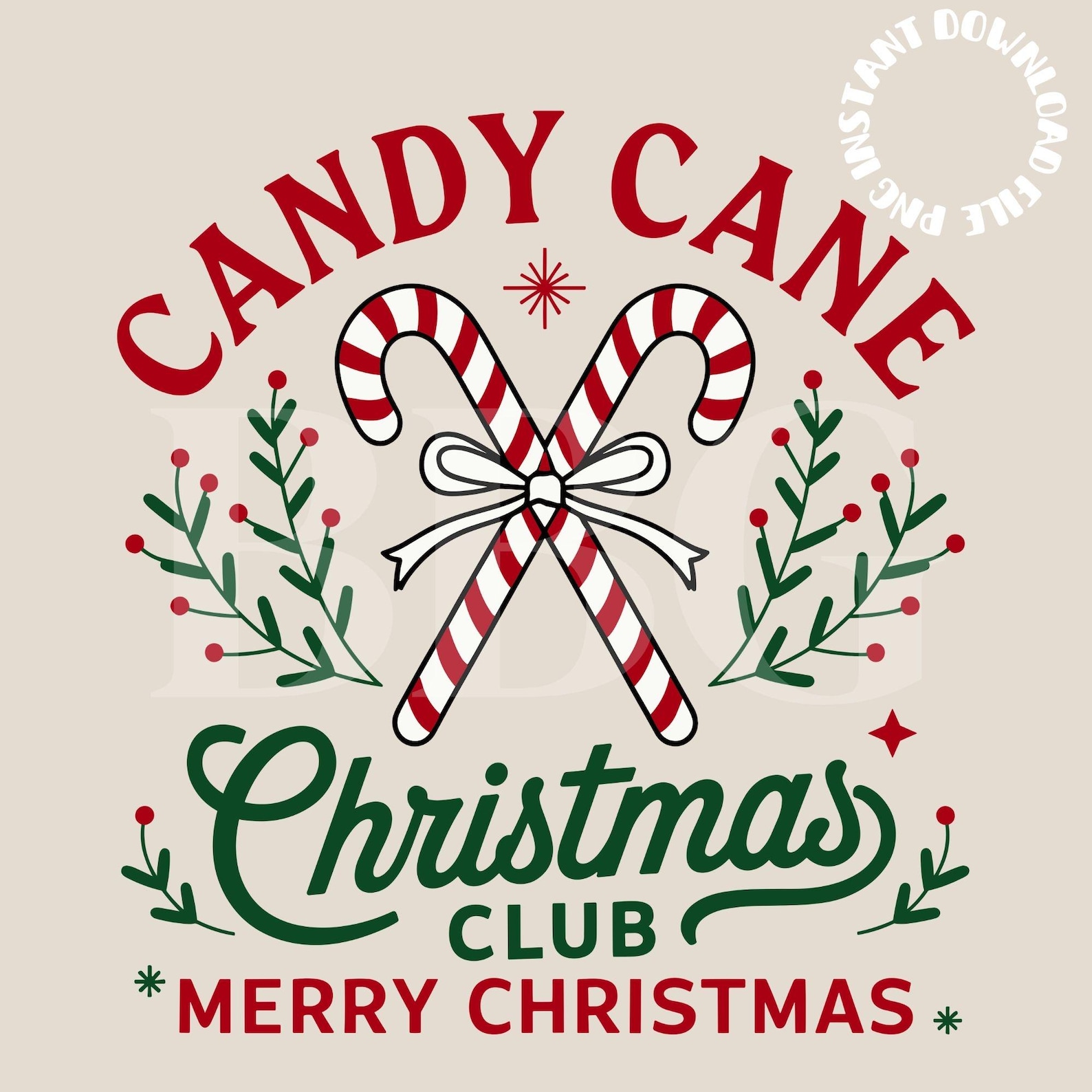 Candy Cane Christmas Club Png, Christmas Candy Cane Bow Png Design ...