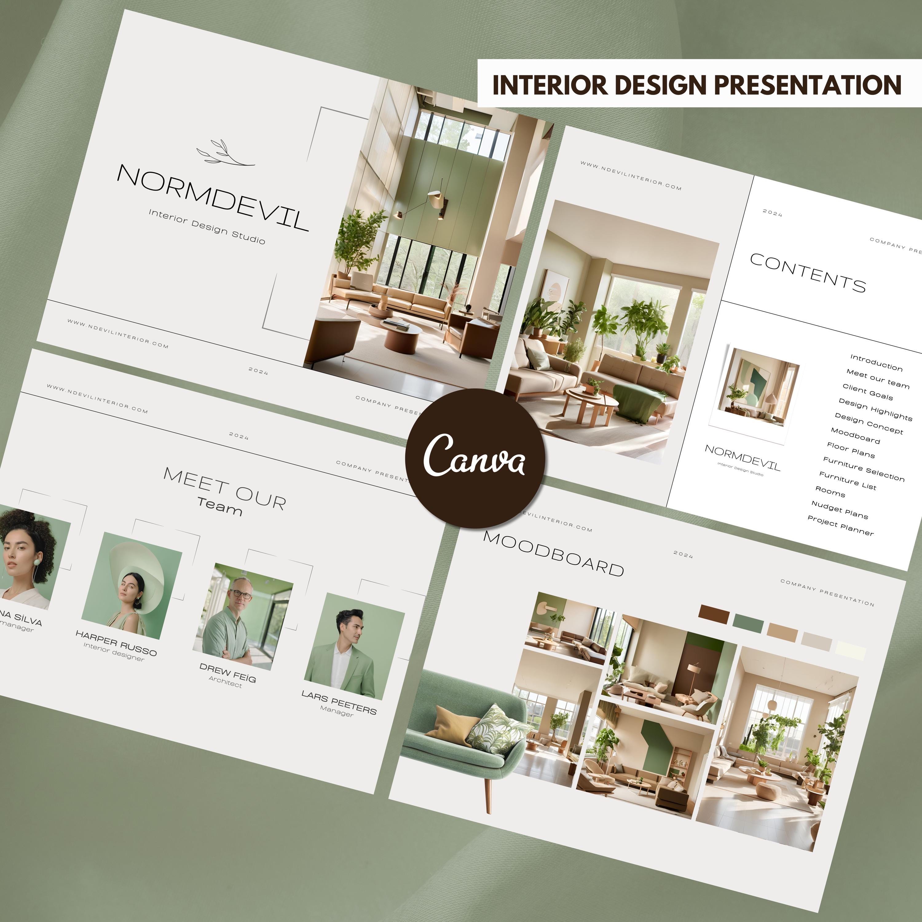 Interior Layout Template Client Proposal Template Designer Moodboard E ...