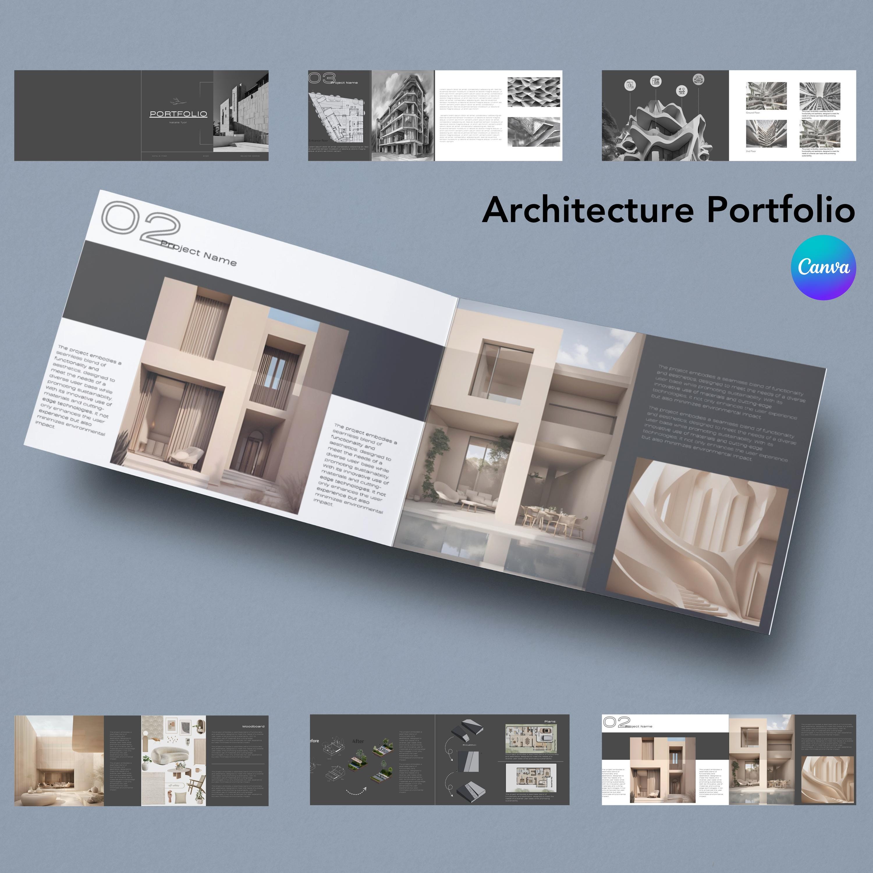 Editable Professional Portfolio Template | Gray Minimal Canva ...