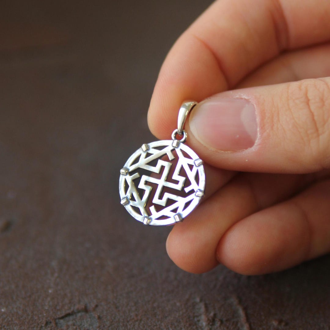 Silver Valkyrie Shield Pendant, Viking Coin Necklace, Norse Warrior ...