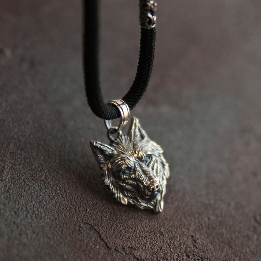 Wild Wolf Mens Necklace, 925 Silver Wolf Pendant, Nodric Wolf Charm ...