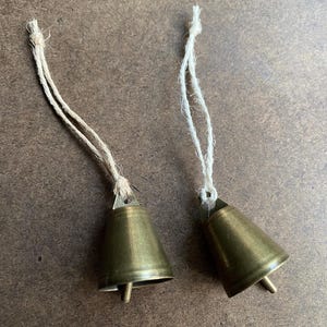 Bell Christmas Ornament-little Brass Bell Ornaments-set of 3-christmas ...