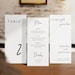 Elegant Wedding Tri-fold Table Sign, Minimalist Tri-fold Menu, Triangle ...