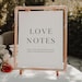 Minimalist Wedding Love Notes Sign: Modern Guest Book (printable ...