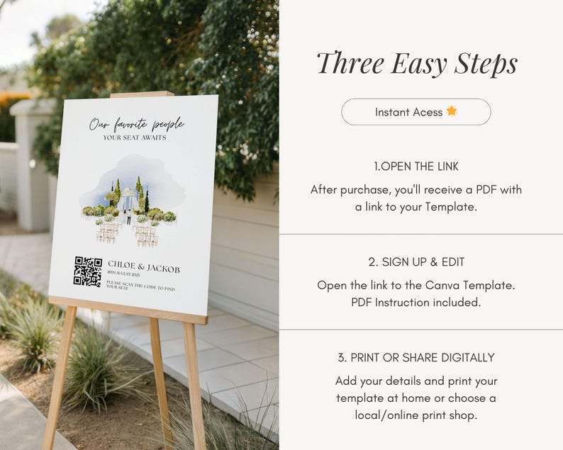 Wedding Seating Chart Template: Editable Burgundy Table Seating Sign ...