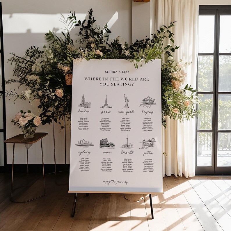 DIY Seating Chart Template, Where in the World Are You Sitting, Travel ...