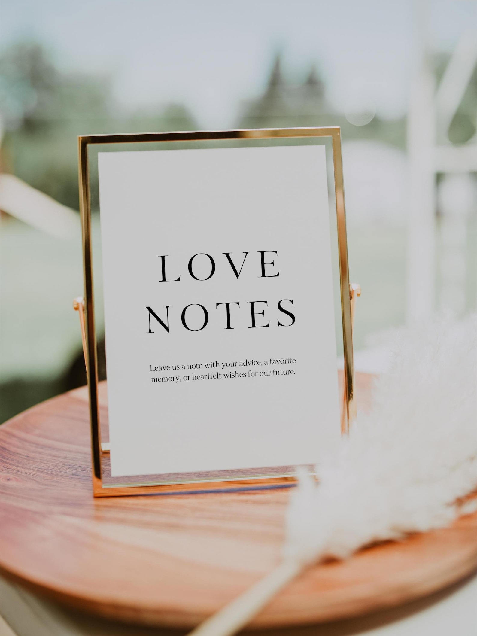 Minimalist Wedding Love Notes Sign: Modern Guest Book (printable ...