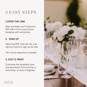 Editable Wedding Seating Chart Template, Horizontal Table Plan, Our ...