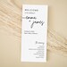Elegant Wedding Program Template, Minimalist Wedding Ceremony Program ...