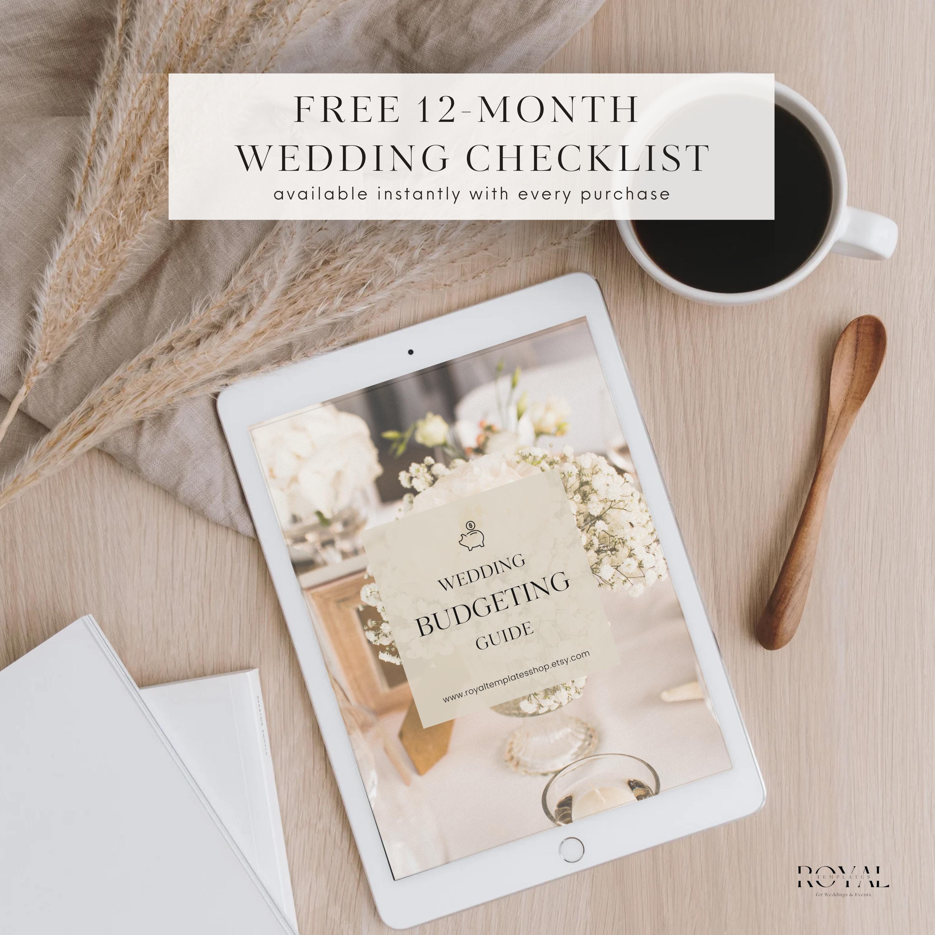 Elegant Wedding Program Template, Minimalist Wedding Ceremony Program ...