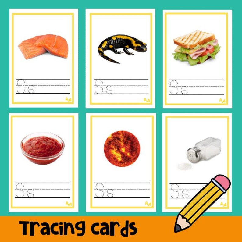 Alphabet Posters Bilingual English Spanish Tracing Cards - Etsy