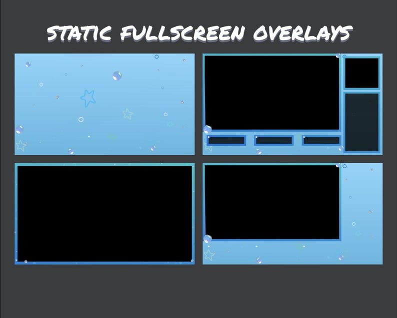 Underwater Sky Twitch Overlay Pack | Animated Ocean Theme Panels | Sub ...