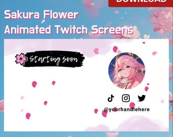 Sakura Blossom Animated Twitch Screens | Stream Starting Soon, BRB ...