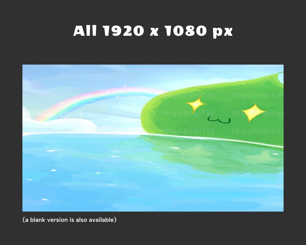 Giant Slime Animated Twitch Screens: Chibi Overlay (digital Download ...