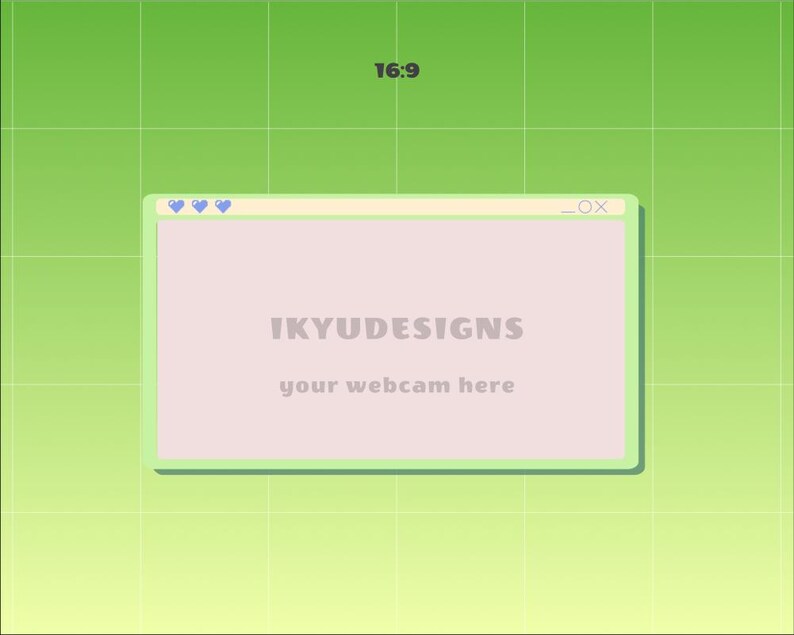 90s Green Retro Window Webcam Frame Overlay | Transparent Camera ...