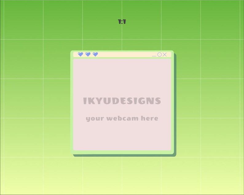 90s Green Retro Window Webcam Frame Overlay | Transparent Camera ...