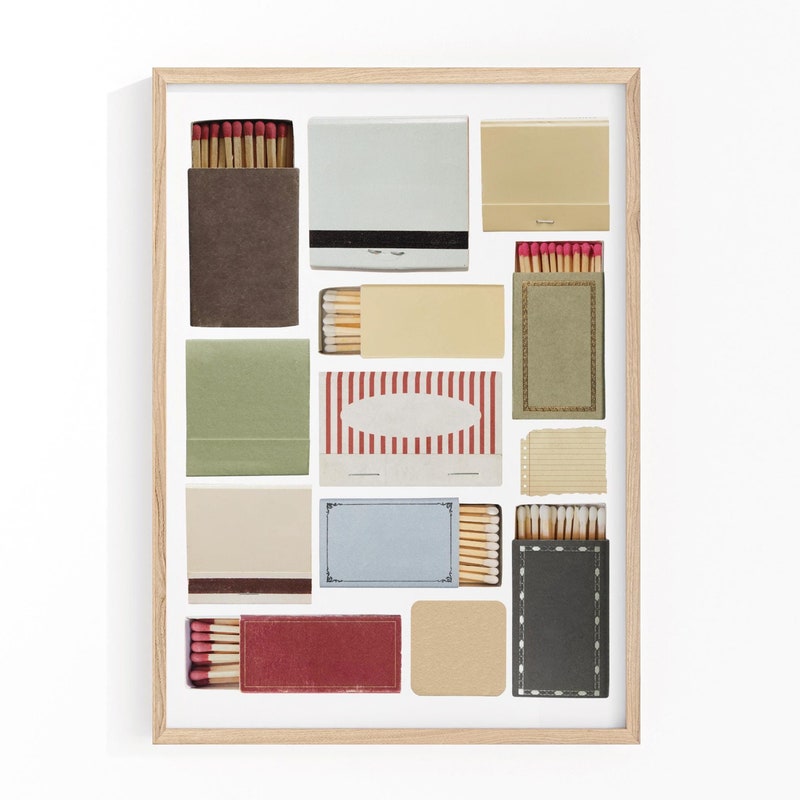 Mini Matchbook Art Template - Etsy