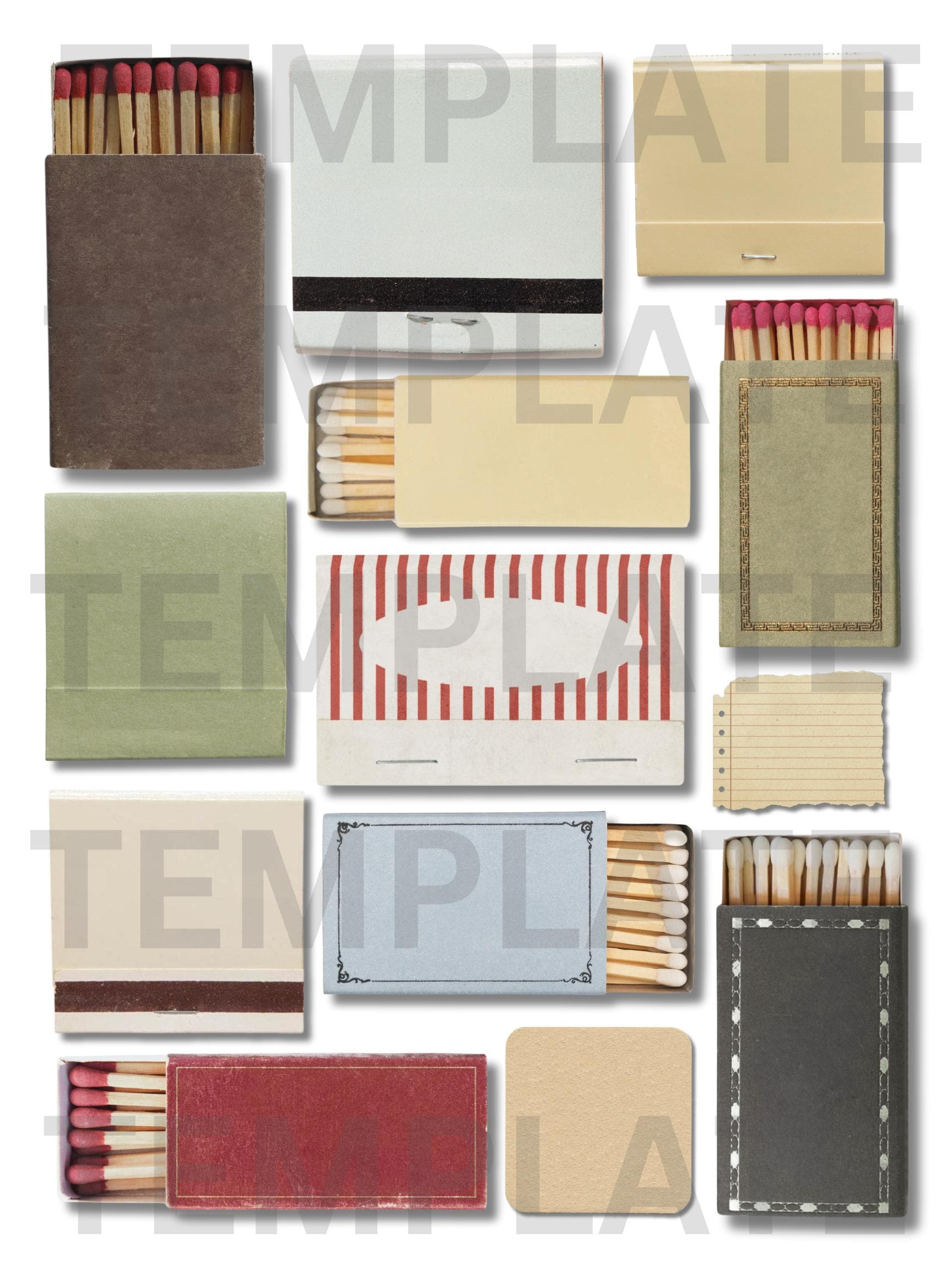 Matchbook Poster Template | Custom Matchbook Art | DIY Blank Matchbook ...