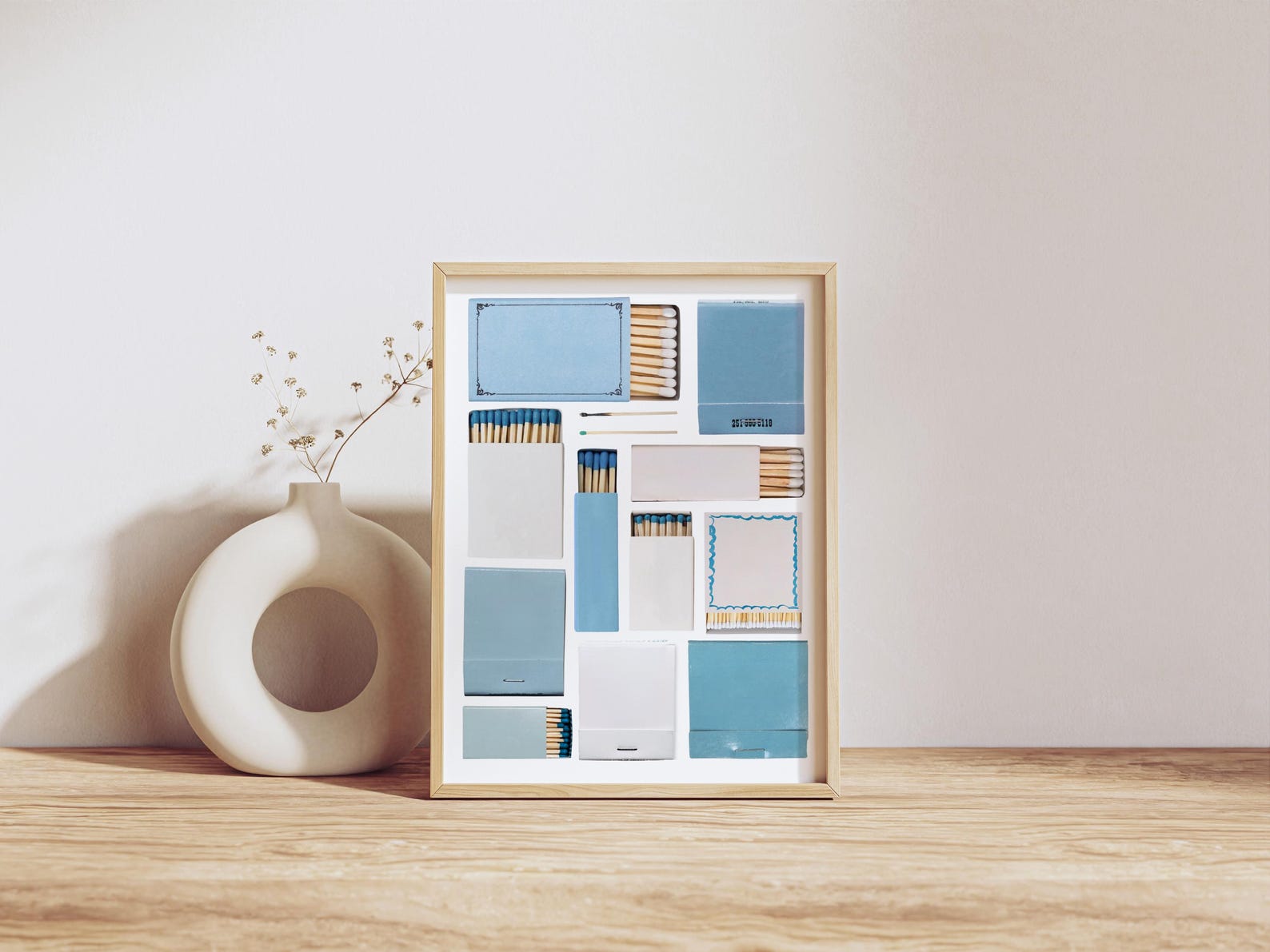 Matchbook Poster Template | Blue Matchbook Art | Blank DIY Matchbook ...