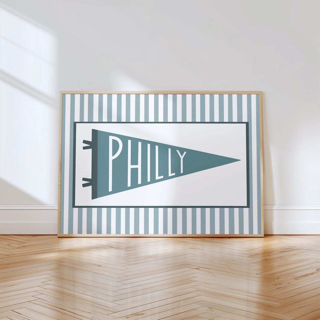 Philly Art Print, Philadelphia Eagles Poster, Philadelphia Pennant Flag ...
