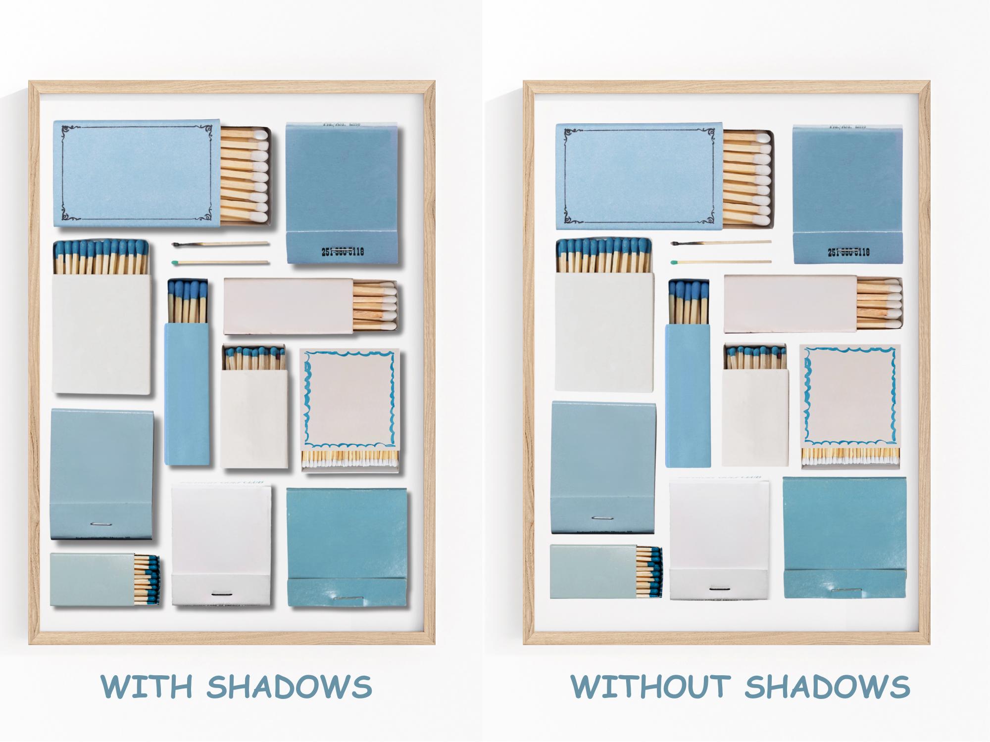 Matchbook Poster Template | Blue Matchbook Art | Blank DIY Matchbook ...
